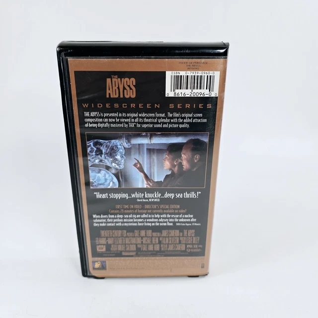 THE ABYSS SPECIAL Edition Widescreen Clamshell (VHS, 20th Century Fox ...