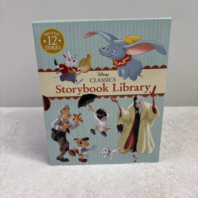 DISNEY CLASSIC STORYBOOK Library 12 Book Box Set Bambi Dumbo Peter Pan ...