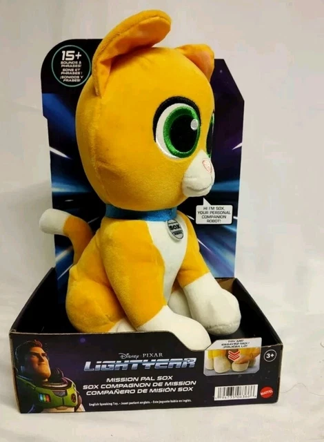 DISNEY PIXAR LIGHTYEAR Mission Pal Sox The Robotic Cat Feature Plush ...