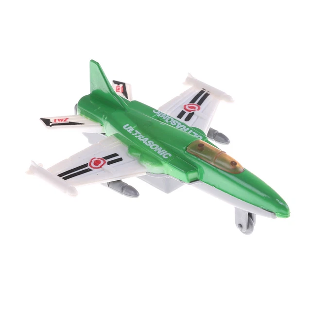MILITARY AIRPLANE FIGHTER Model Kids Simulation Plane Pull Back Toy ...