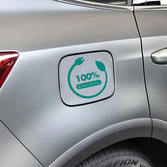 100% ELECTRIC VEHICLE Funny Car Window Decal Bumper Sticker Hybrid ...