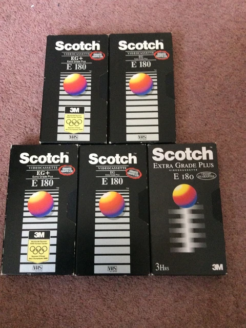 VHS PAL VIDEO tapes - 5 Scotch 180 - used & recordable £8.00 - PicClick UK
