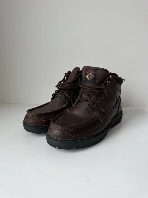 HERMAN SURVIVOR DOVER Mens Size 11 Work Boots Brown Leather Waterproof ...