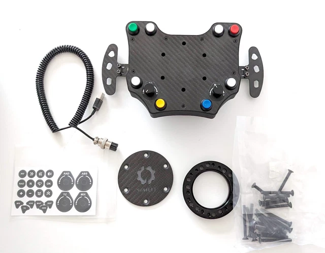 SIMDT WS1 WIRELESS Sim Racing Steering Wheel Hub Button Box Bluetooth ...