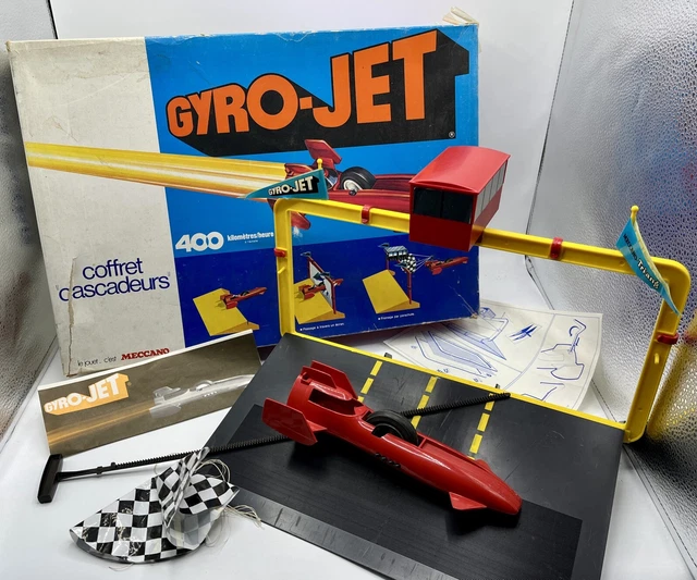 GYRO-JET COFFRET CASCADEURS : Tremplin, écran, parachute - Meccano 430 ...