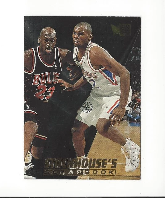 1995-96 METAL STACKHOUSE'S Scrapbook #S7 Jerry Stackhouse avec Michael ...