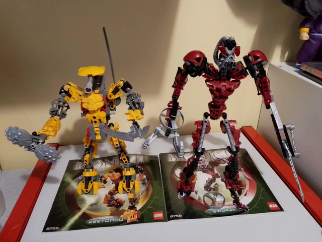 LEGO BIONICLE TITANS Metru Nui Rahi Keetongu 8755 Sidorak 8756 2005 ...