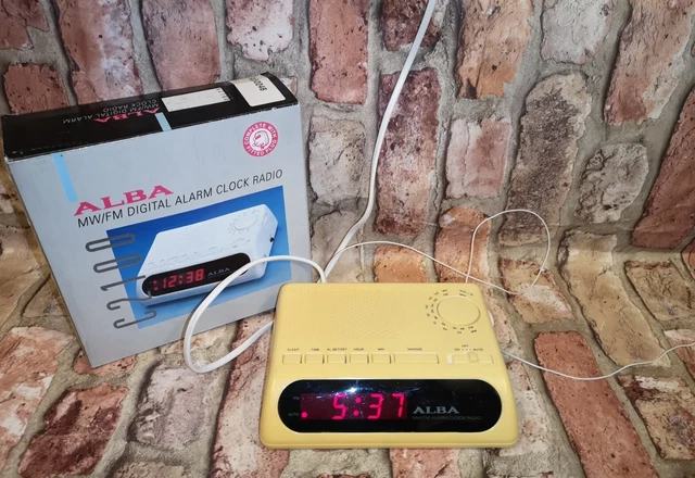 VINTAGE 90S ALBA Alarm Clock Radio PAT tested Working £12.00 - PicClick UK