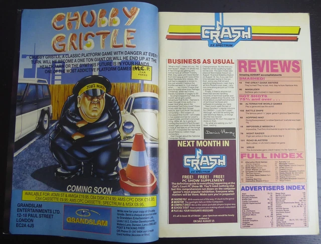 CRASH ZX SPECTRUM Magazine No.55 AUGUST 1988 With EXTRA ADVENTURE TRAIL ...