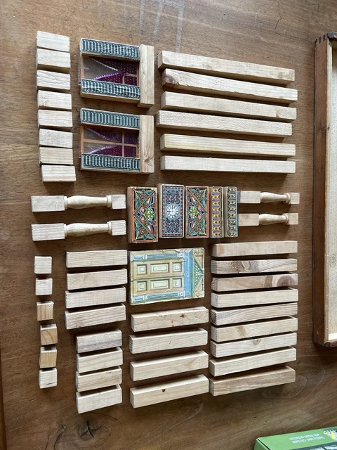 VINTAGE/ANTIQUE WOODEN CHILDREN'S Toy Building Blocks in Original ...