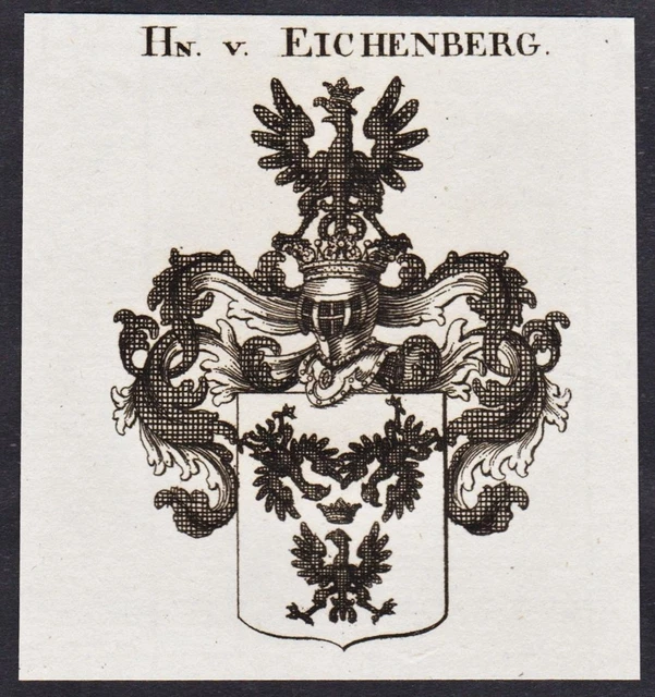 EICHENBERG WAPPEN COAT of arms Adel Heraldik Kupferstich 1820 EUR 11,99 ...