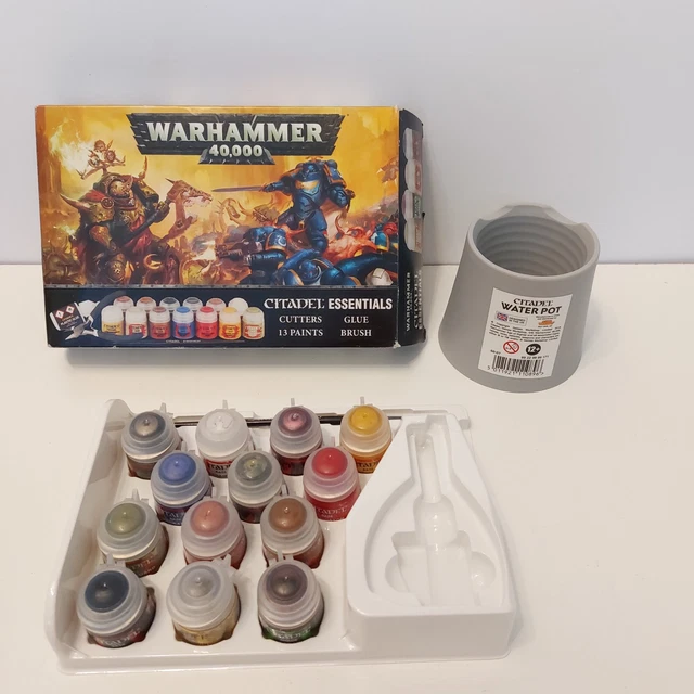 WARHAMMER CITADEL PAINT And Brushe Bundle 13 paints And 1 Brush-unused ...