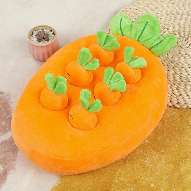 1X(CARROT PLUSH TOY Cartoon Happy Fruit Park Pillow Carrot Doll 32x32cm ...