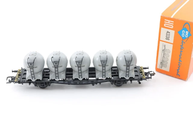 H0 ROCO 4338 Behältertragwagen Haus zu Haus Güterwagen DC OVP M144 EUR 4,99 - PicClick DE