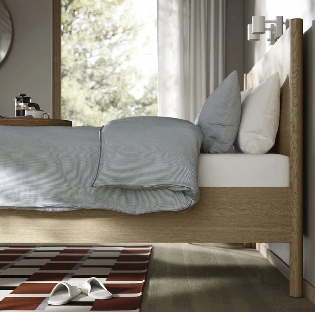 TONSTAD DOUBLE BED Frame Oak £89.10 - PicClick UK