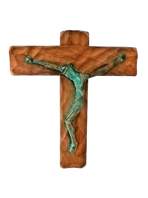 CRUCIFIX EN BRONZE et bois sculpté EUR 20,00 - PicClick FR