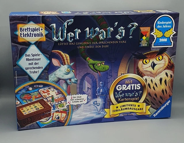 RAVENSBURGER WER WAR'S - Limitierte Jubiläumsausgabe Brettspiel Kartenspiel Neu EUR 28,99 ...