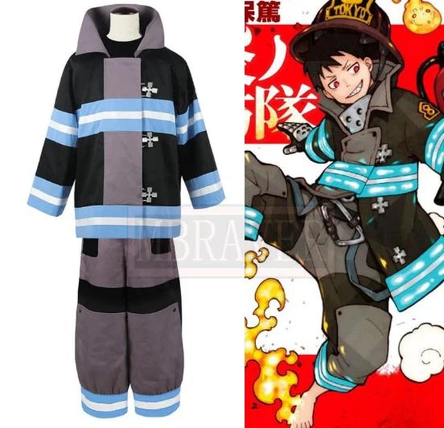 ENEN NO SHOUBOUTAI Fire Force Shinra Kusakabe Full Set Cosplay Costume ...