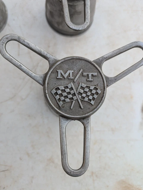 MICKEY THOMPSON M/T Tri Bar Rader Center Cap Spinner 3 Hot Rat Rod Scta ...