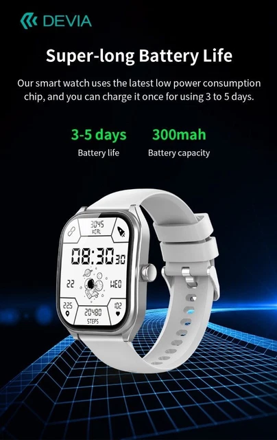 DEVIA SMART WATCH WT4 IP67 modello JX627J Silver EUR 41,69 - PicClick IT