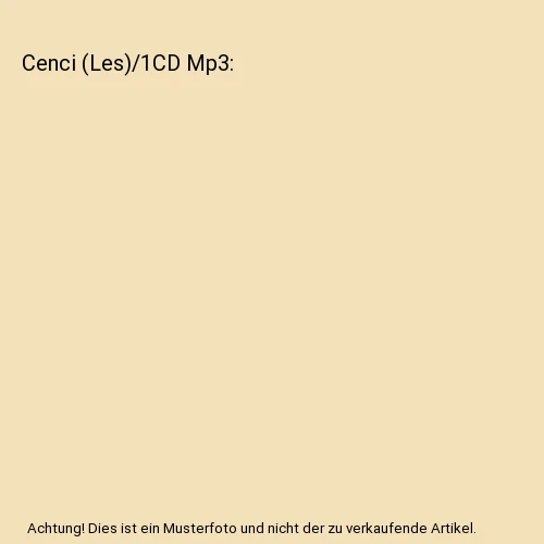 CENCI (LES)/1CD MP3, Carré, Alain EUR 31,54 - PicClick FR