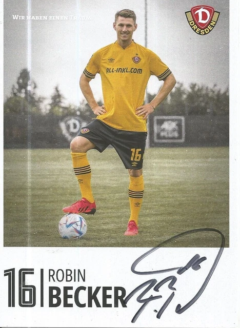 ROBIN BECKER - Dynamo Dresden - Saison 2022/2023 - Autogrammkarte EUR 2 ...