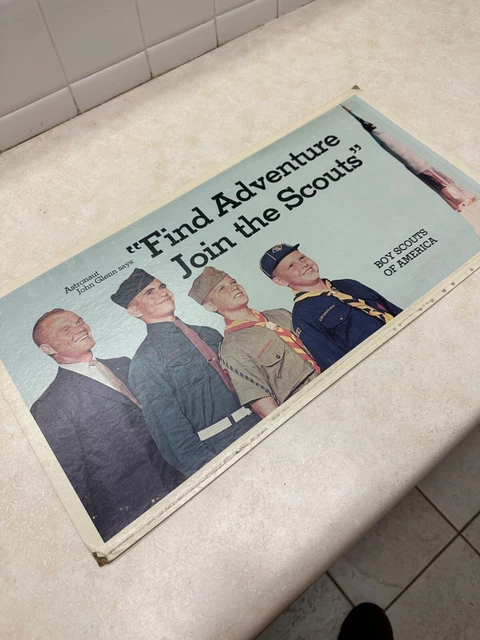 1960'S JOHN GLENN Boy Scout Cardboard Poster / Sign £237.08 - PicClick UK 1960'S JOHN GLENN Boy Scout Cardboard Poster / Sign £237.08 - PicClick UK