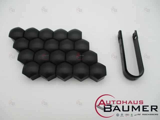 RADSCHRAUBENKAPPEN ORIGINAL VW/AUDI 321601173A (20 Stück) schwarz und ...