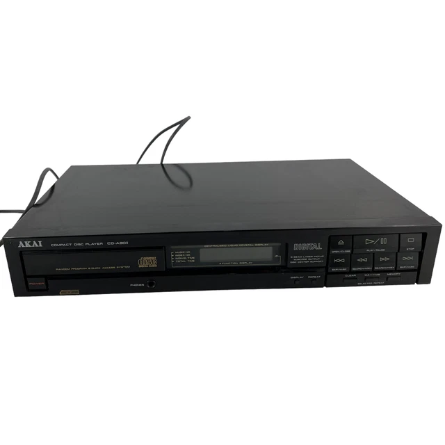 VINTAGE AKAI COMPACT Disc DVD Player CD-A30II Rare Made In Japan Black ...