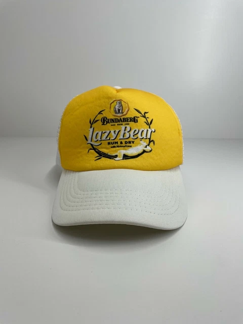 BUNDABERG LAZY BEAR Rum trucker cap hat adjustable one size fits most ...