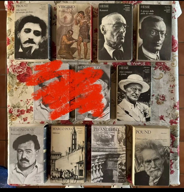 LOTTO VOLUMI MERIDIANI edicola Mondadori Hesse Proust Pound Hemingway ...
