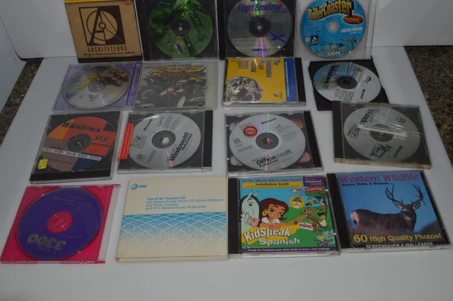 VINTAGE COMPUTER SOFTWARE Cd /Cd-Rom Discs Lot Of 32- Office Windows ...