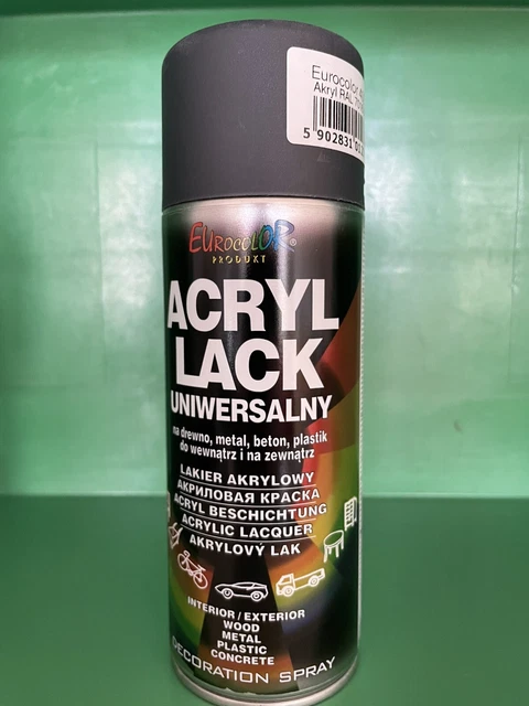 ACRYL LACK 400 ml in 9 RAL Farben, Eurocolor Lackspray Sprühfarbe ...