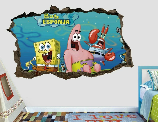 SPONGEBOB PATRICK STAR Krabs Custom Wall Decals 3D Wall Stickers -PT ...