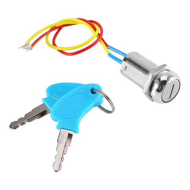 2 WIRE KEY Ignition Switch Locking Keys Lock For Electric Scooter ATV ...