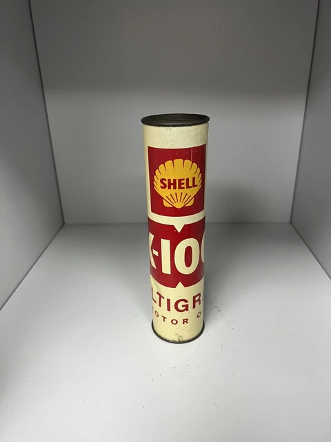 RARE SHELL X 100 Oil Kaleidoscope. 8Ins Tall, Cylindrical Shape Tin £30 ...
