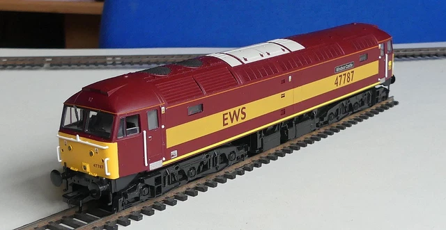 HELJAN 4698 EWS Class 47 No 47787 in EWS Maroon/Gold Livery, Excellent+ ...