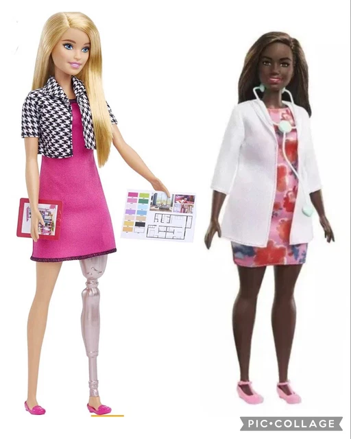 BARBIE DOCTOR & prosthetic leg Barbie Interior designer doll bundle £25 ...