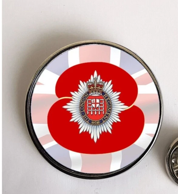 THE LONDON REGIMENT remembrance poppi Army lapel pin badge 25mm £3.30 ...