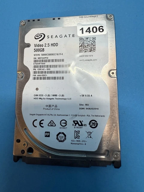 SEAGATE ST500VT000 INTERNAL Hard Drive 500 GB 2.5 Inch, 5400 Rpm, SATA ...