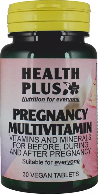 HEALTH PLUS PREGNANCY Multivitamin : Prenatal Health Supplement - 30 ...
