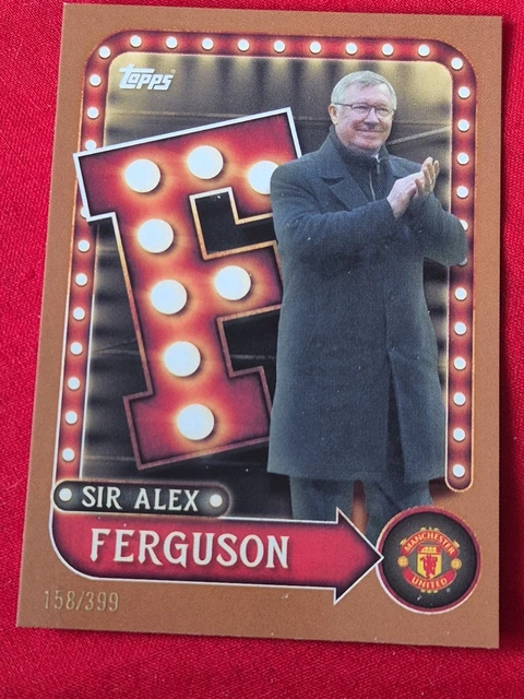 TOPPS 2025/26 MANCHESTER United Collectors Tin Sir Alex Ferguson 158/ ...