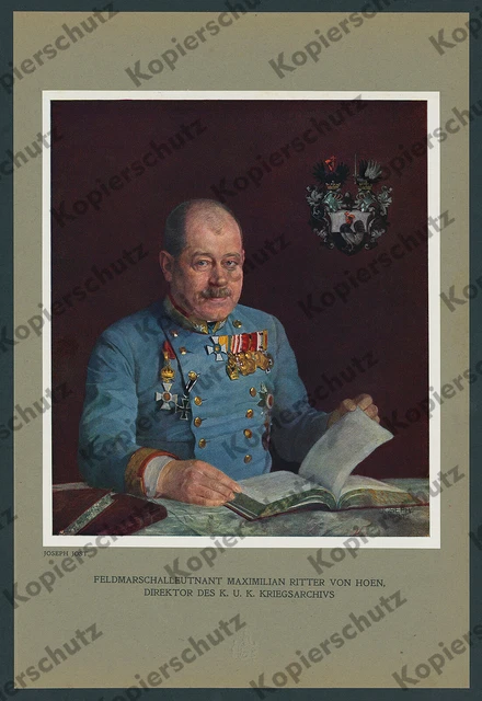 FARBPORTRÄT FML MAXIMILIAN Ritter v. Hoen Uniform Orden K.u.K ...