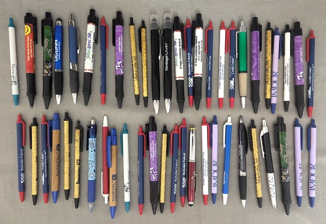 VINTAGE LOT OF 50 Advertising Ball Point Pens ☆ $35.00 - PicClick