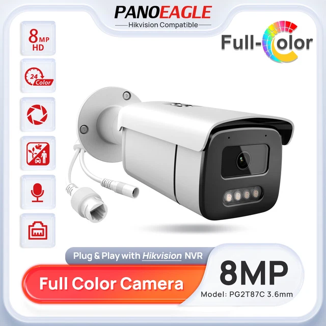 HIKVISION COMPATIBLE 4K ColorVu IP Camera 8MP MIC Full Color Bullet ...