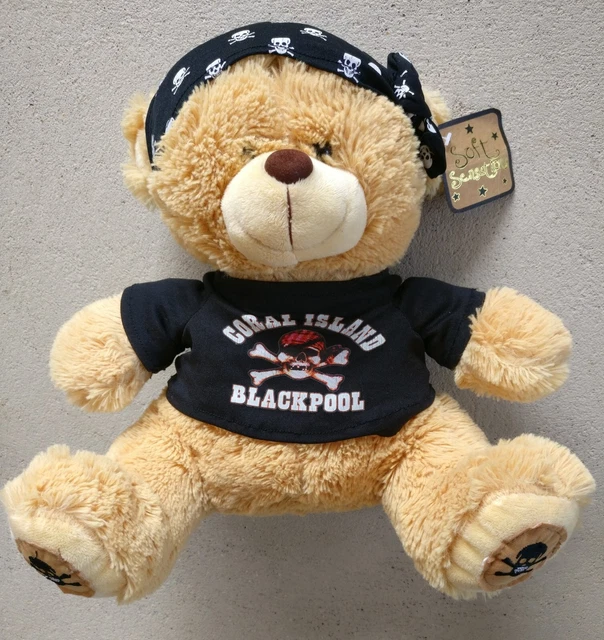 OFFICIAL BLACKPOOL CORAL Island Pirate Teddy Bear 12" New With Tags £12 ...