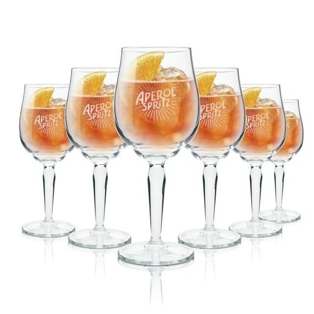 6X APEROL SPRITZ Signature Glas Calice 0,45 l – Original Aperitif ...