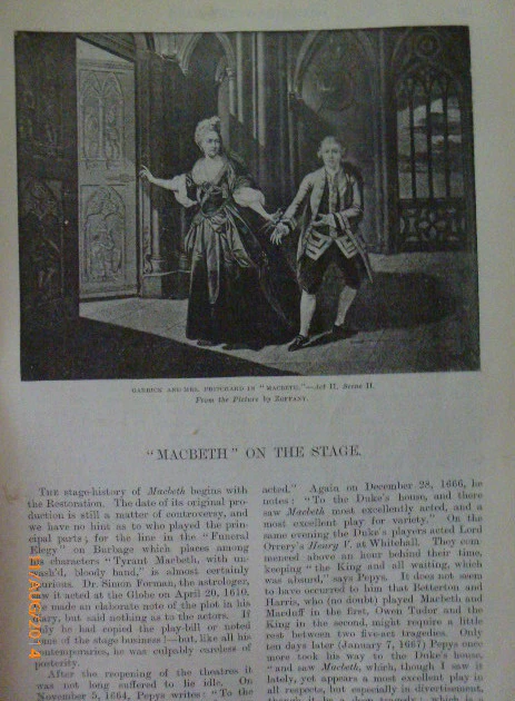 MACBETH STAGE SHAKESPEARE Garrick Scharf Old Victorian Illustrated ...