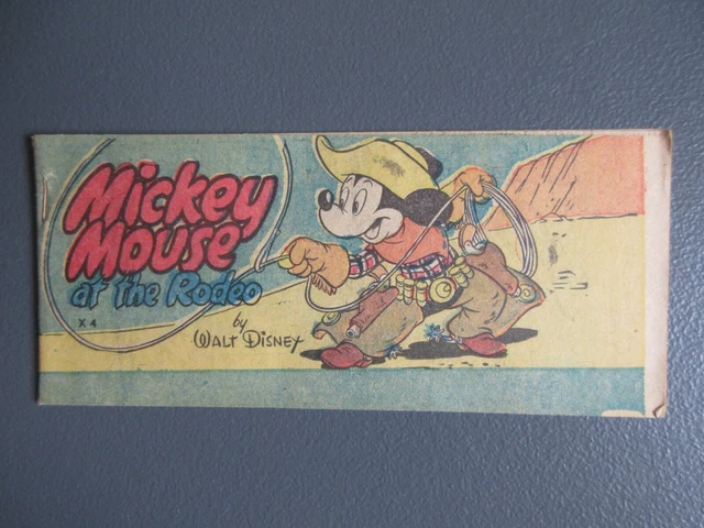 VINTAGE WALT DISNEY Mickey Mouse at the Rodeo 1947 Comic Strip Booklet ...