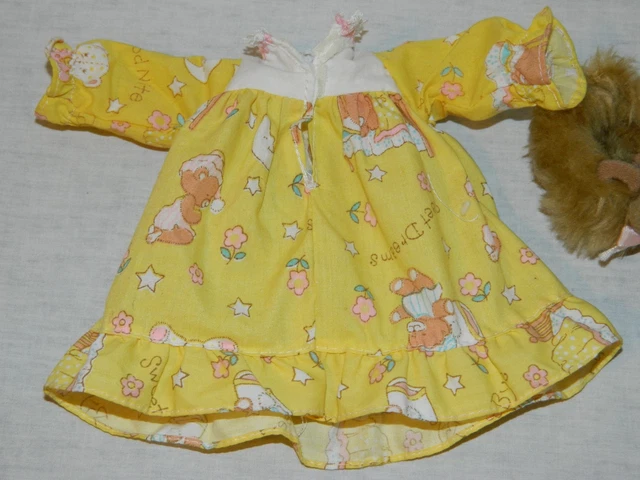 VINTAGE TEDDY BEDDY Bye Doll REPLACEMENT clothing Dress & Slippers 1980 ...